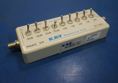 Kay Elemetrics 847-BNC 9 Step Toggle Switch Attenuator 75 Ohm 1 GHz+ ...