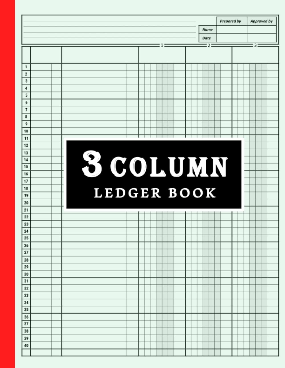 3 Column Ledger Book: Accounting Ledger Book for Business | Ledger Book ...