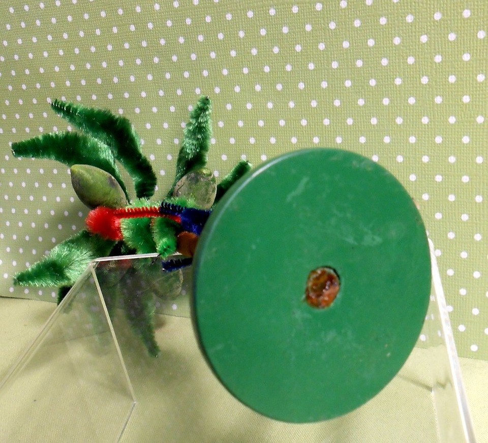 Vintage Putz Nativity 6" Palm Tree with Coconuts and Monkeys - Chenille ...