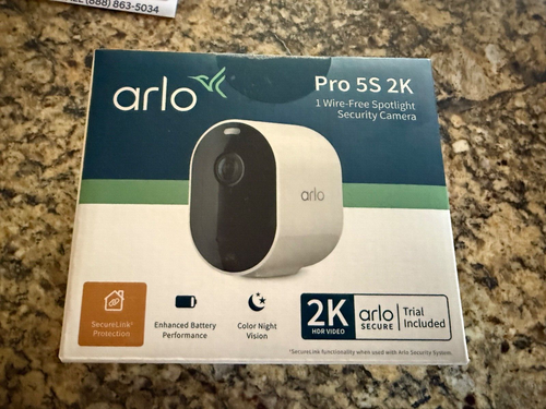 Arlo Pro 5S 2K Indoor/Outdoor Wire Free Spotlight Security Camera ...