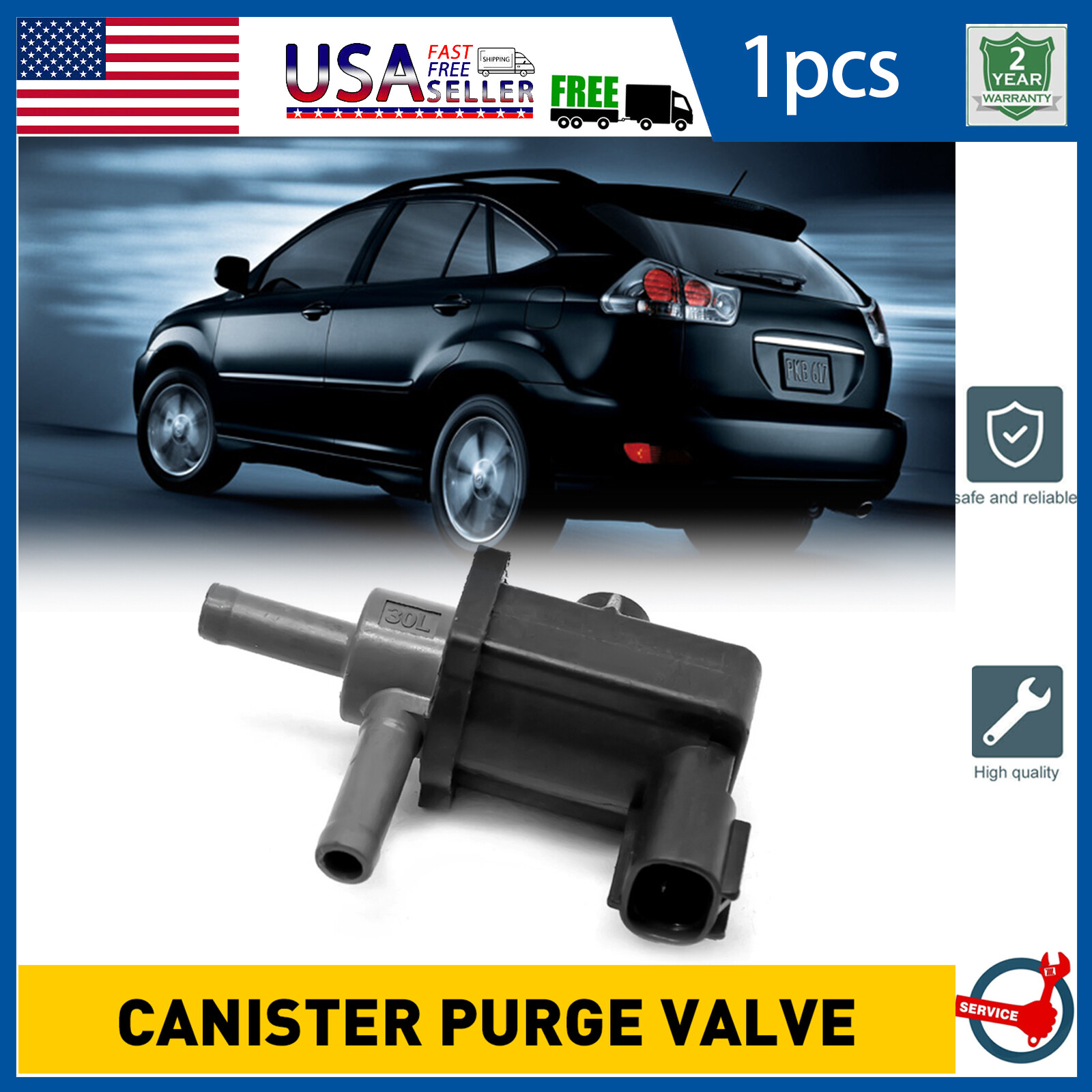 Evap Vacuum Vapor Canister Purge Valve Solenoid For Toyota Lexus 90910 ...