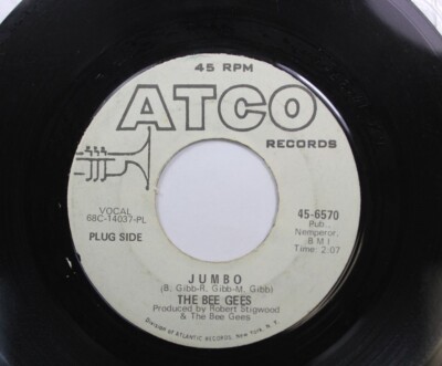 Rock Promo 45 The Bee Gees - Jumbo / The Singer Sang His Song On Atco ...