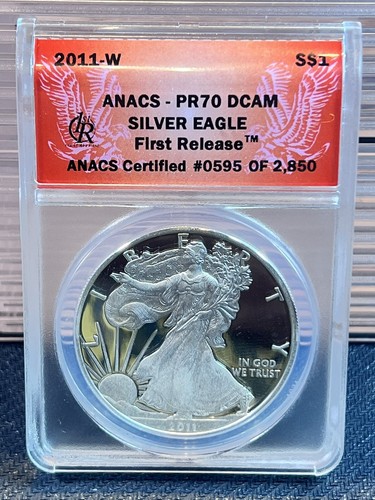 2011-W PROOF SILVER EAGLE ANACS PR70 DCAM FIRST RELEASE LABEL | eBay