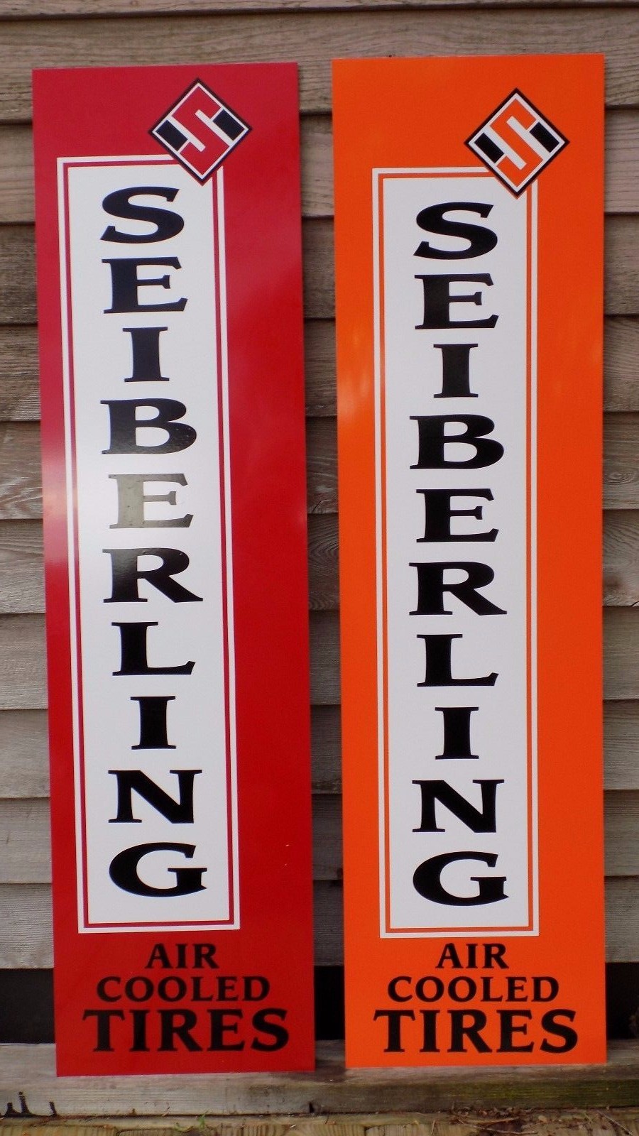 EARLY/VINTAGE STYLE SEIBERLING AIR COOLED TIRES SIGN 1'X46" ALUMINUM 2 ...