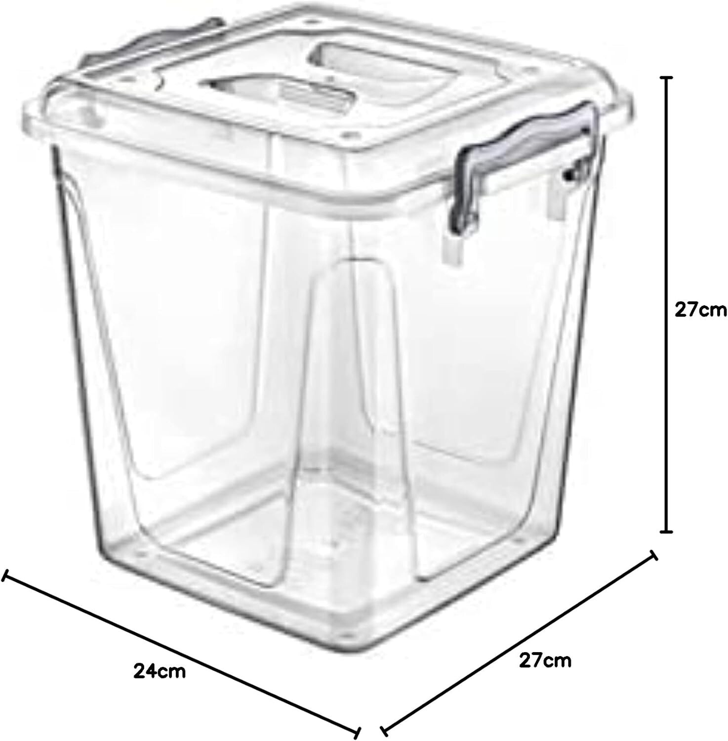 2 X 6 Litre Plastic Pantry Boxes Food Container Meal Carrier Capacity ...