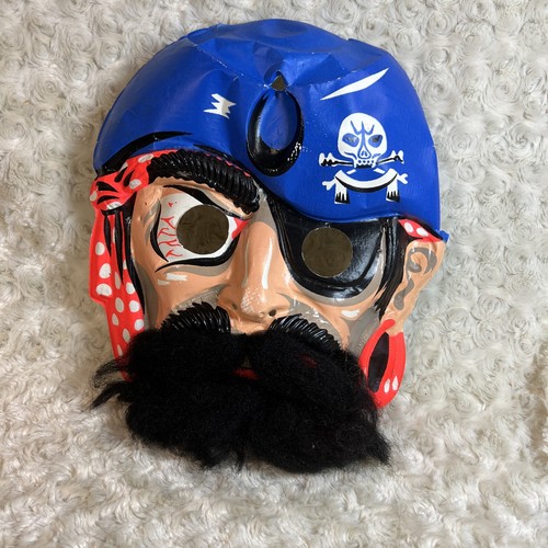 Vintage Halloween Costume Mask Plastic Pirate Sailor … - Gem