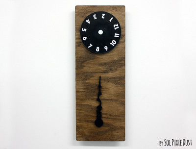 Stable Hand, Rotating Numbers - Wood Wall Clock | eBay