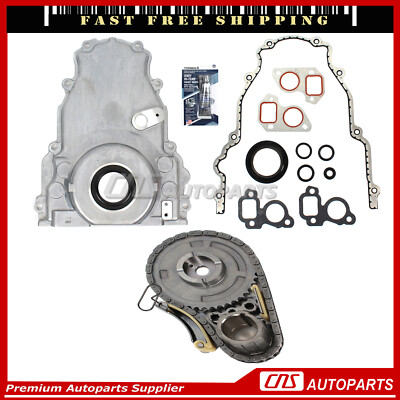 Timing Chain Kit Cover W/ Cover Gasket For 07-13 Buick Cadillac GMC 5.3 ...