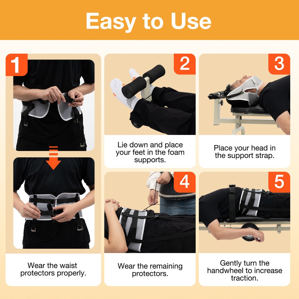 Traction Bed Lumbar Cervical Spine Stretching Device Traction Bed 1.65M ...