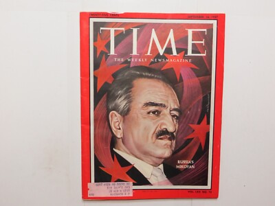 Time Magazine Russia's Mikoyan September 16, 1957 BP | eBay