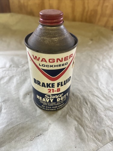 Vintage Wagner Lockheed Brake Fluid Can 12oz, Nearly Full, Can 21-B ...