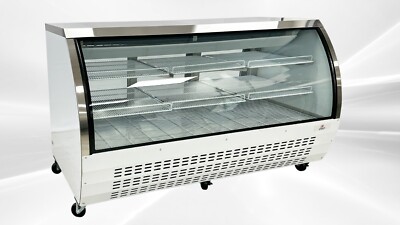 NEW 80" Commercial Refrigerator Case Meat Deli Display Gravity Coil ...