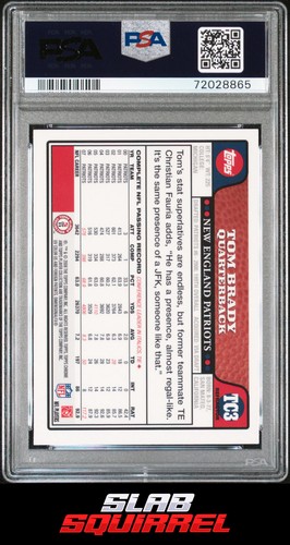 2008 Topps Chrome #TC3 Tom Brady Blue Refractor PSA 9 | eBay