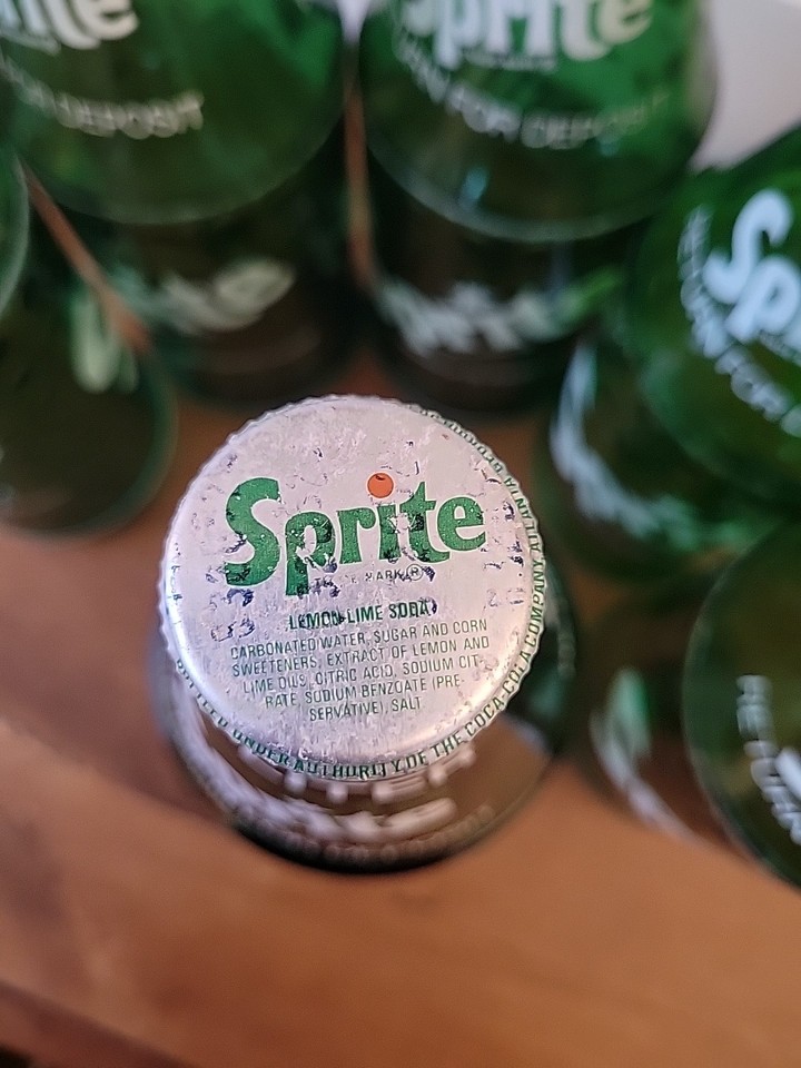 6-Pack 1-Liter Sprite Green Glass Bottle with Carrier 1970s Coca-Cola ...