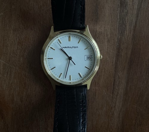 VTG Hamilton 9812 Genuine Leather Quartz Analog UNISEX Watch | eBay