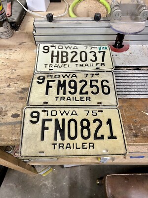 1977 Bremer County Iowa Trailer License Plates | eBay