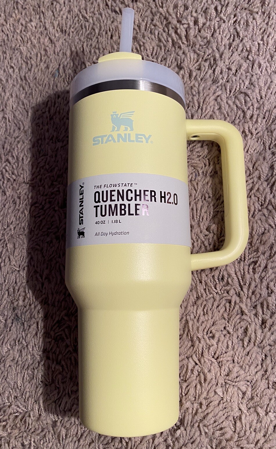 Stanley 40 oz Yellow POMELO Stainless Steel H2.0 Flowstate Quencher ...