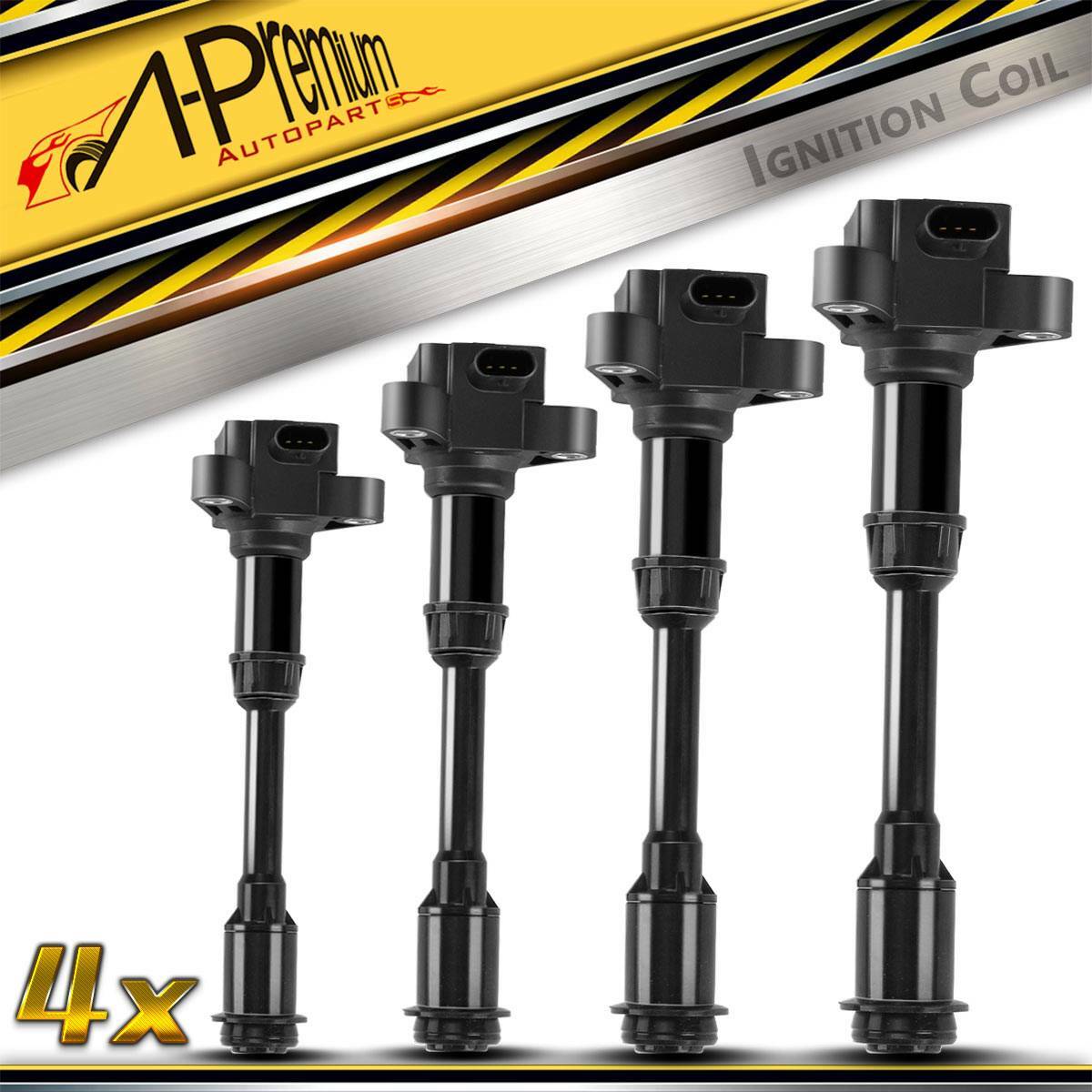 4x Ignition Coils for Ford Fiesta 2014-2019 Focus Escape Transit ...