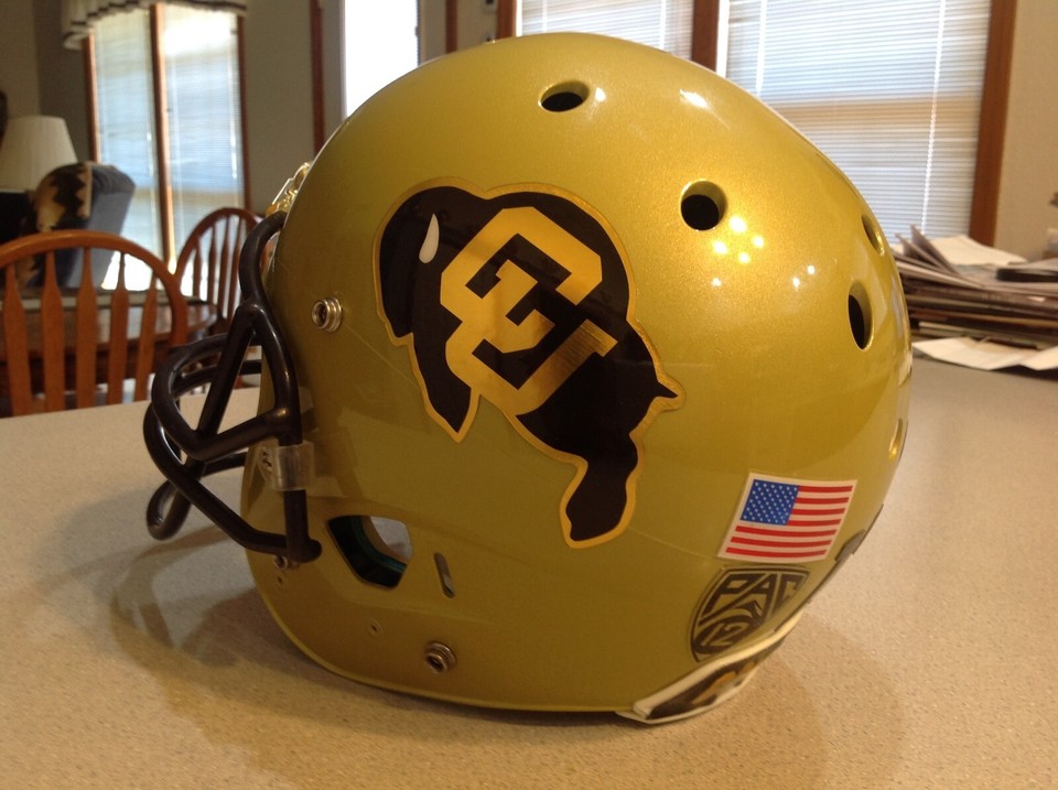 Colorado University Buffaloes Adult Full Sized College Football Helmet ...