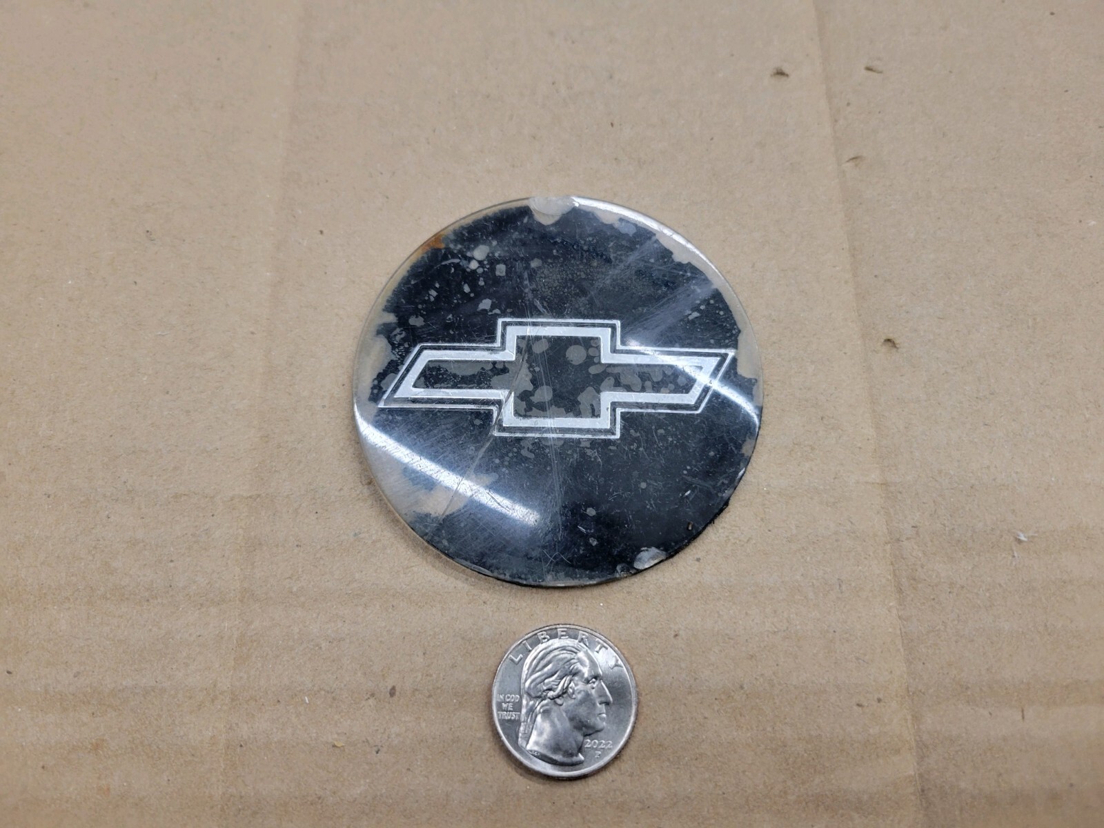 Chevy OEM Black 2 7/8" Hubcap Wheel Center Hub Cover Emblem Badge Logo ...