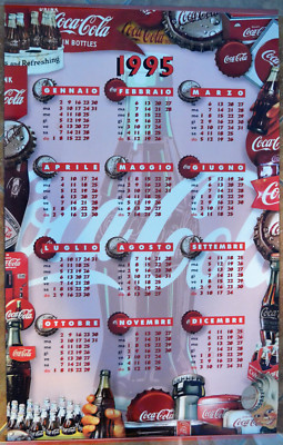 CALENDARIO ORIGINALE COCA COLA 1995 | eBay
