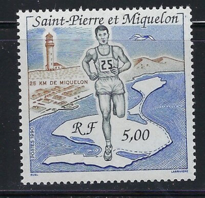 St Pierre and Miquelon 549 MNH 1990 Runner (an5563) | eBay