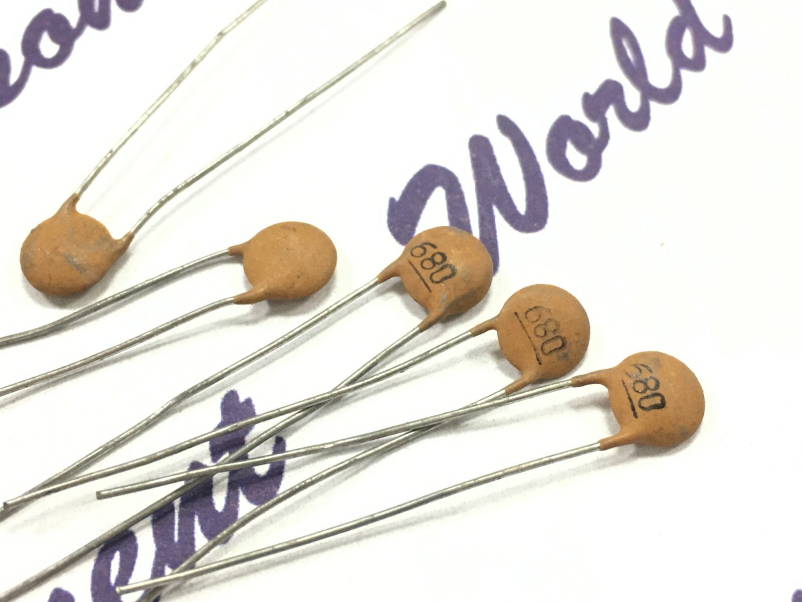 10pcs - 680P (680pF) 50V Disc Ceramic Capacitor NOS | eBay