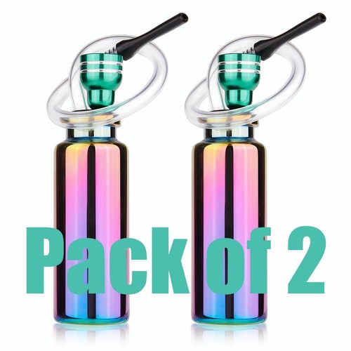 2PC Portable Mini Water Glass Bong With Box Smoking Pipes Tobacco ...