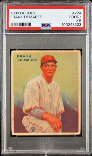 1933 Goudey Frank DeMaree baseball card, PSA graded Good+ 2.5, #224 in ...