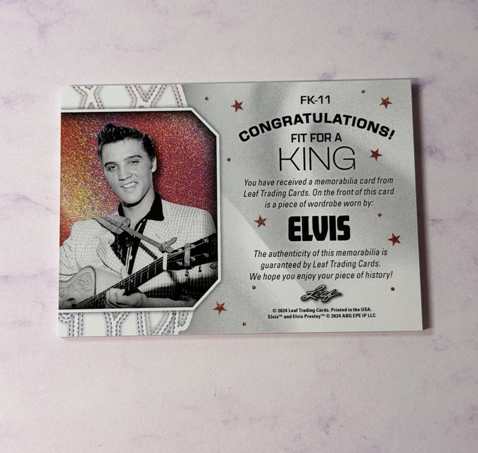 2024 Leaf Elvis Presley Icon Collection Fit For A King Worn Wardrobe ...