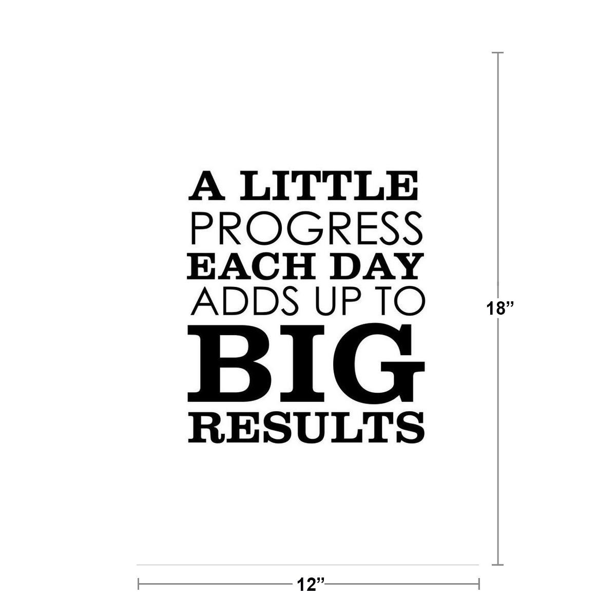 A Little Progress Each Day Adds Up To Big Results Art Print Poster ...