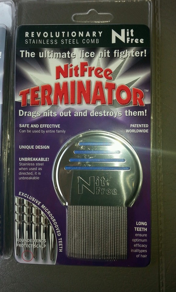 Action Terminator Nit Free Lice Comb essential Stainless Steel home ...