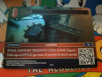 Carte FFTCG Final Fantasy TCG - Cloud A-001 FOIL ITA | eBay