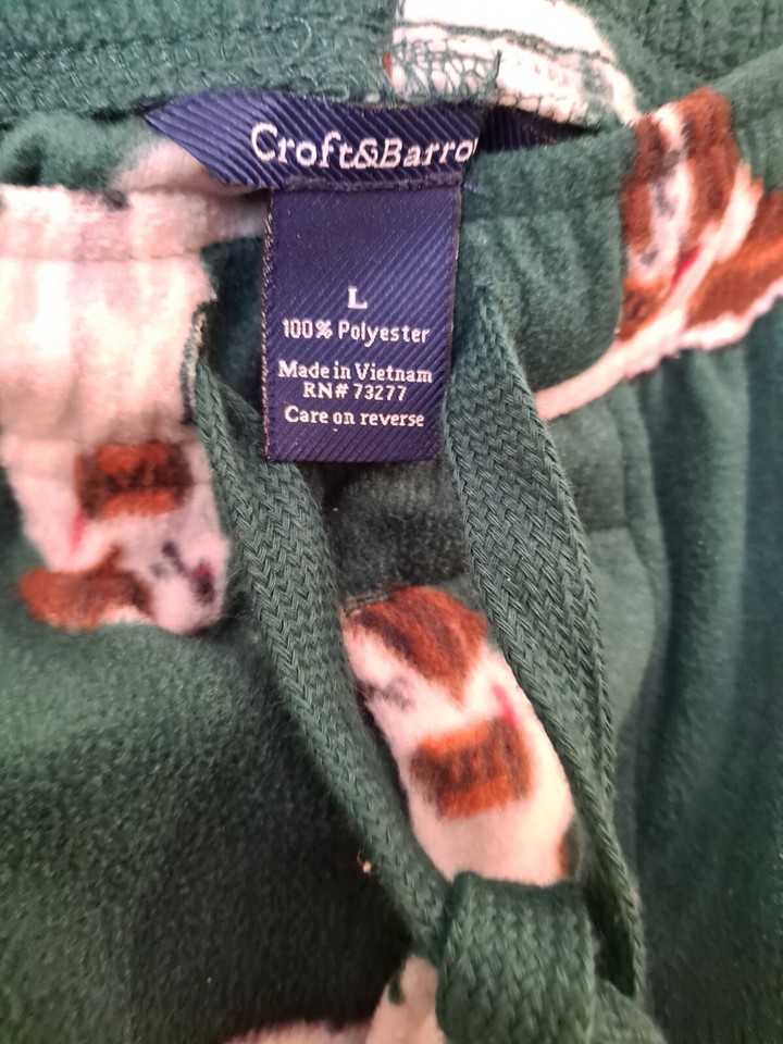 Croft & Barrow Mens Green PJ Pants W/Dogs /NWOT/ Sz Large | eBay