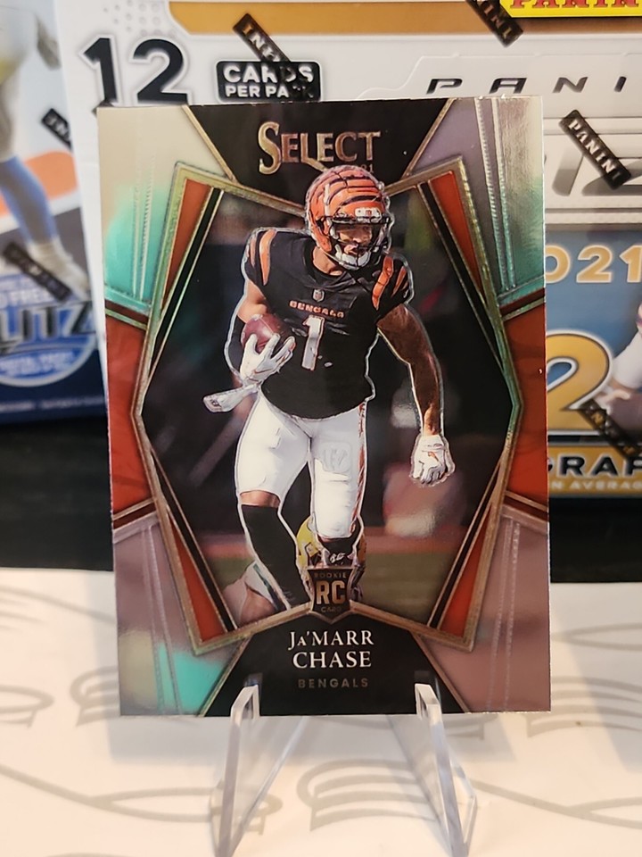 Jamarr Chase 2021 Score Silver Prizm Rookie and 2021 Select Premier ...