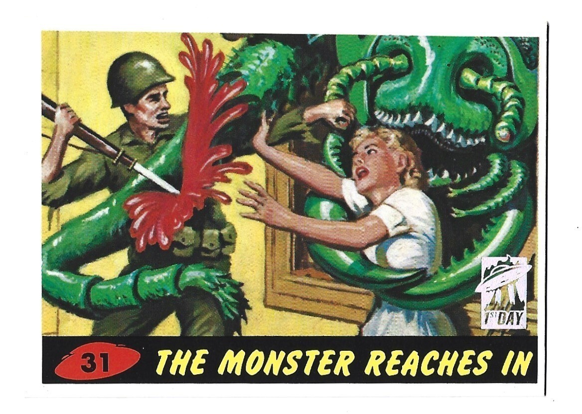 1994 MARS ATTACKS 1ST DAY DELUXE REISSUE CARD #31 MONSTER REACHES IN ...