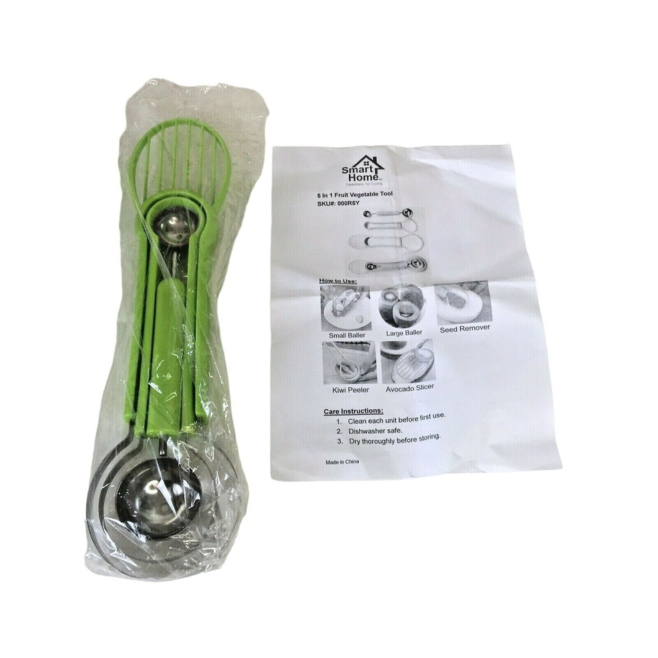 Fruit Vegetable Kitchen Tools 5 in 1 Slicer, Peeler, Seeder, Melon ...