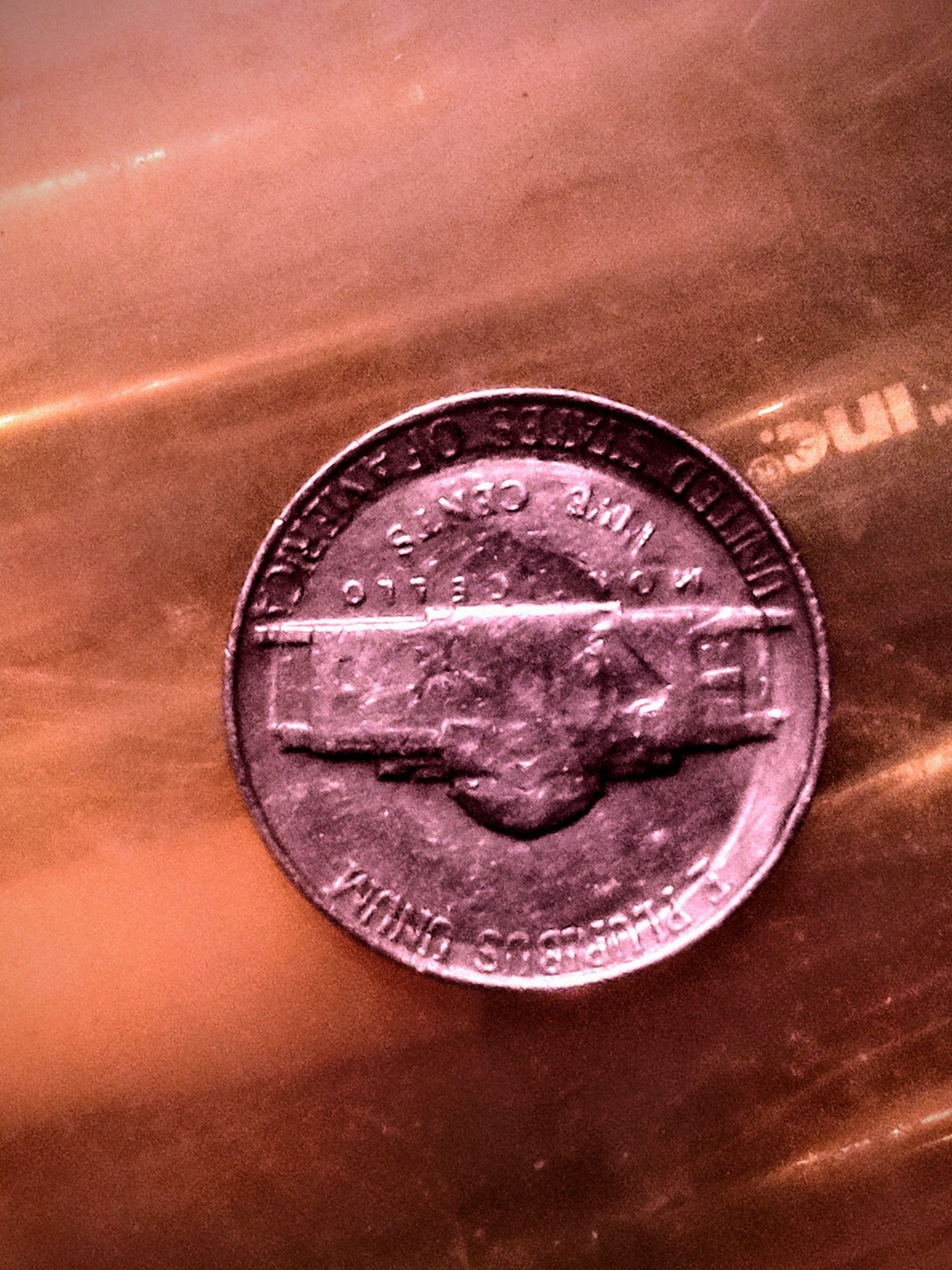 mule nickel it's a 1964 Jefferson nickel and on the back has a dime ...