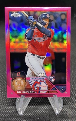 Bo Naylor 2023 Topps Chrome Rookie Card #54 Cleveland Guardians Magenta ...