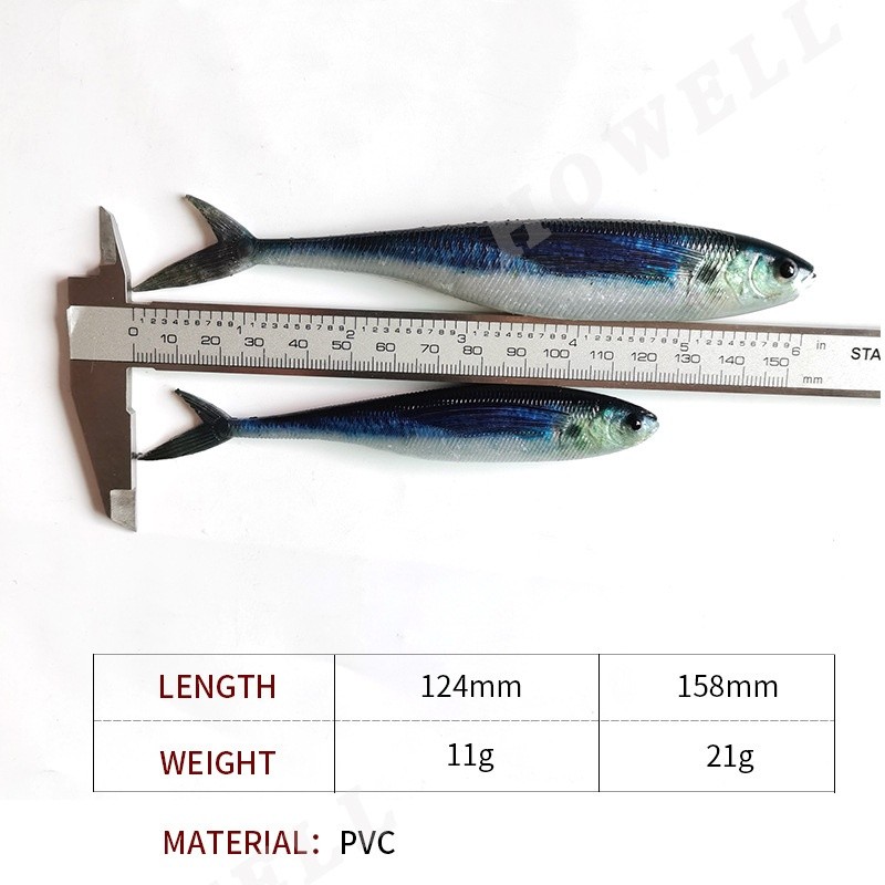2PCS 12cm/19cm Soft Bait 3D Printing Lifelike Tuna Mackerel Fishing ...