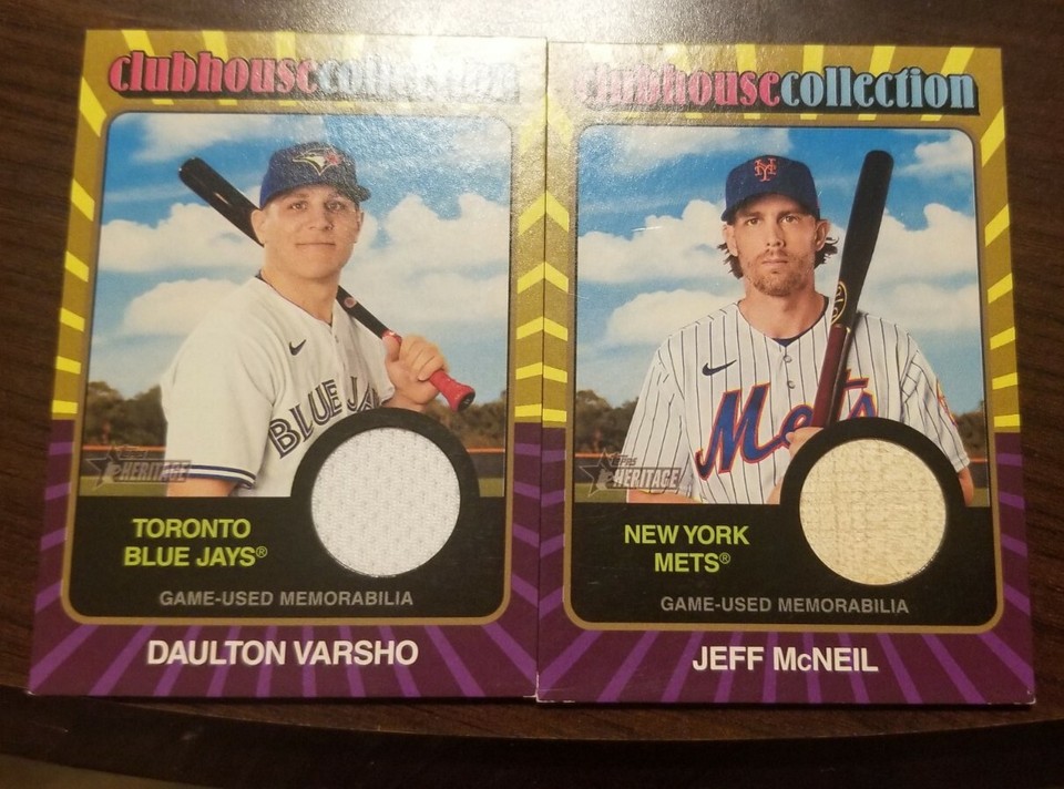 2024 Topps Heritage Clubhouse Relics PATCH & BAT Cards (25) (2 ...