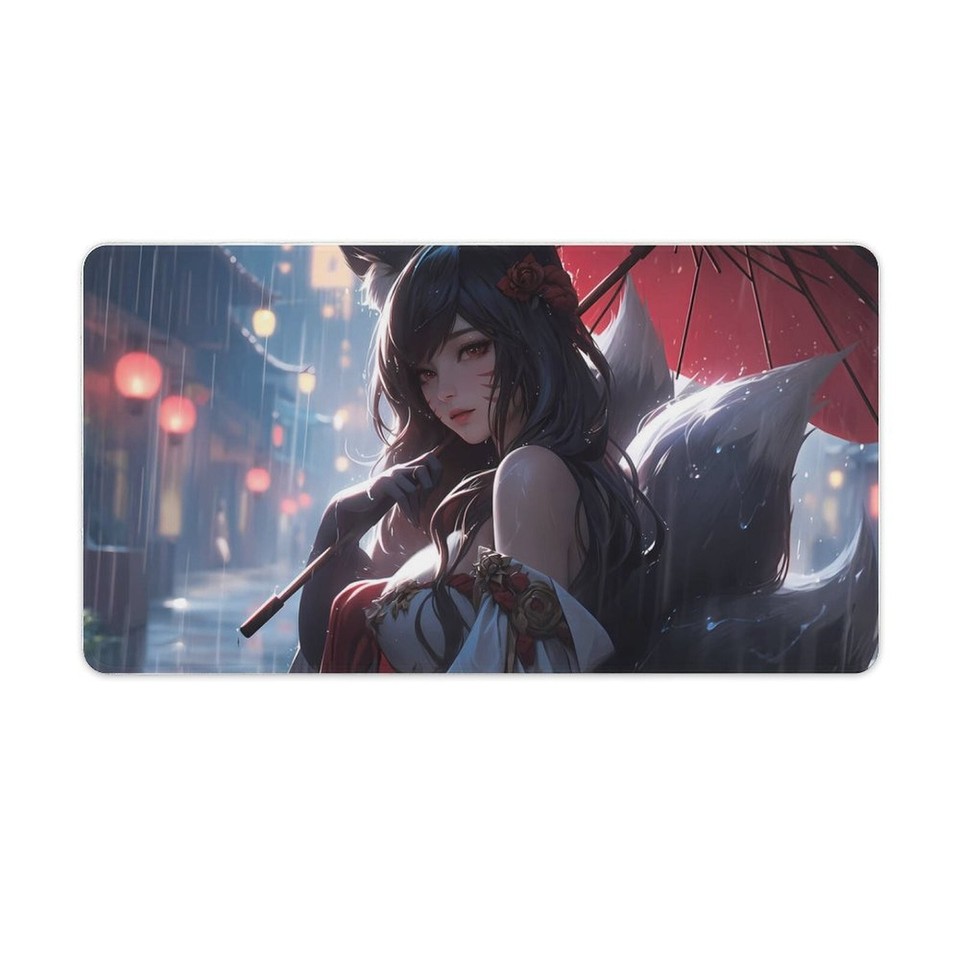 Anime Ahri Mouse Pad Mat Large Keyboard Mice Mat Desk Pad Game Playmat ...
