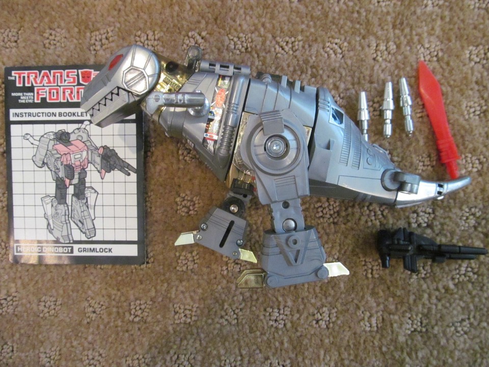 1984 Transformers G1 Grimlock Dinobot in Original Uncut Box - Complete ...