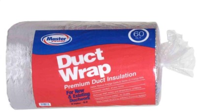 60 sq ft. R-6 Premium Fiberglass Insulated Insulation Duct Wrap System ...