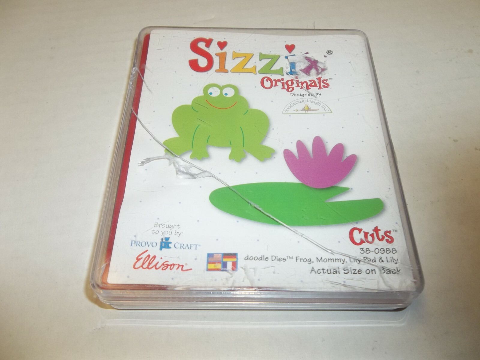 Sizzix Cuts Frog Mommy Lily Pad Die 38-0988 Red Large Dies Series for ...