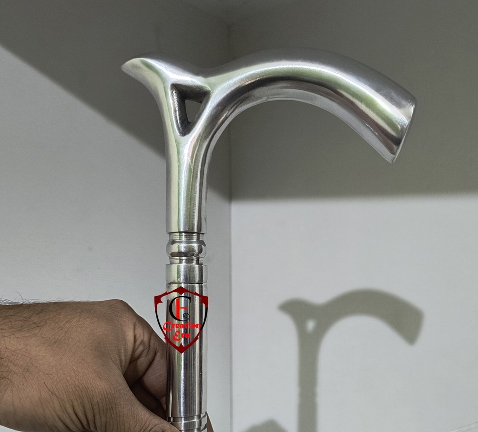 Steeliness Steel Aluminum Tactical Walking Cane The Remarkable V Handle ...