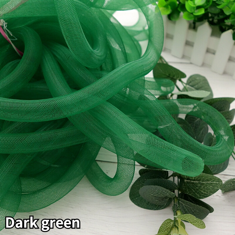 10M/Lot Mesh Tube 16mm Colorful Ribbon Crafts for Headdress Wreath ...