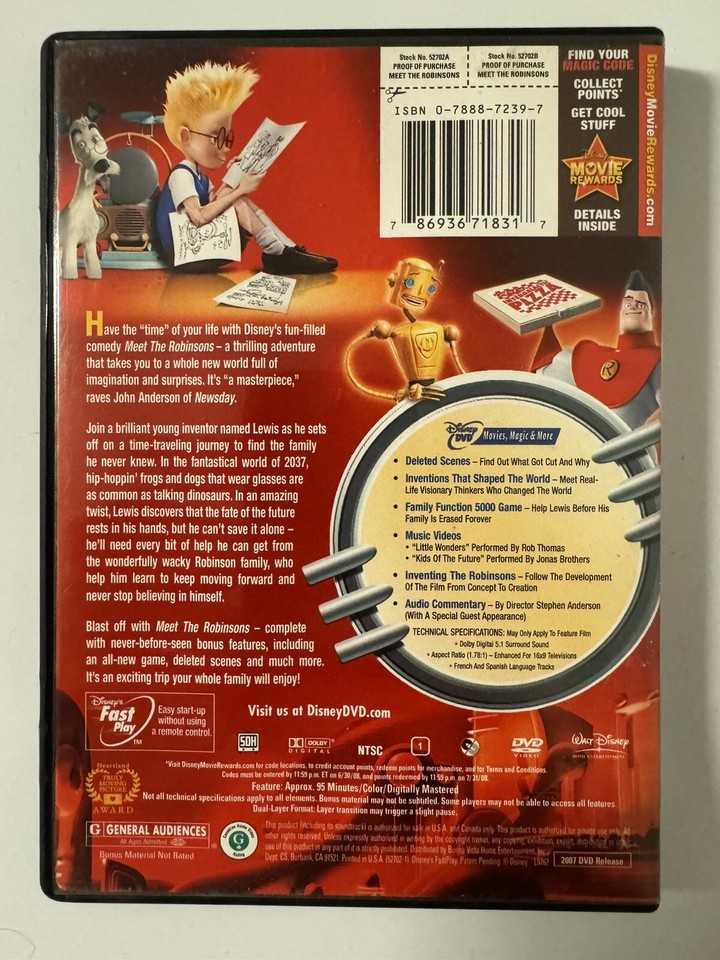 Meet the Robinsons (DVD, 2007) 786936718317 | eBay