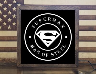Superman LED Sign Personalized, Home bar pub Sign, Lighted Sign, man ...