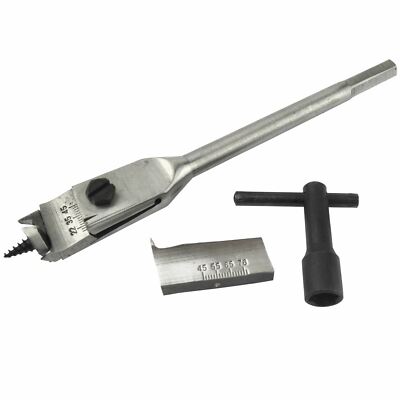 Expansive Flat Wood Boring Drill Bit Set 22 -76mm Adjustable Spade Bit ...